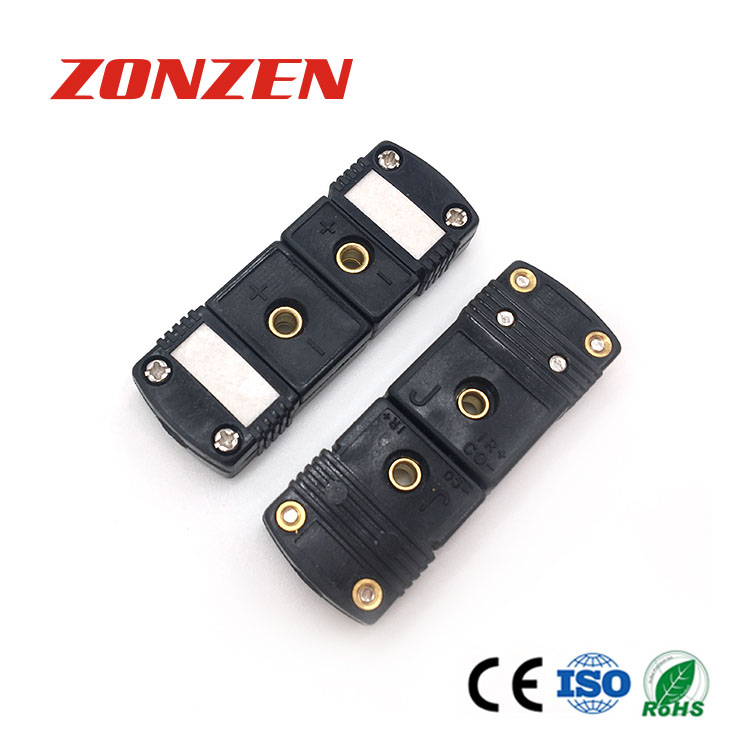 Miniature Size Thermocouple Connector Flat 2 Pin TC Connector ZZ-M09